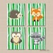 Woodland Animals Nursery Wall Art Bear Fox Owl Deer Raccoon Rabbit ...