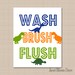 Dinosaur Bathroom Wall Artdinosaur Kids Bathroom Wall Artboy - Etsy