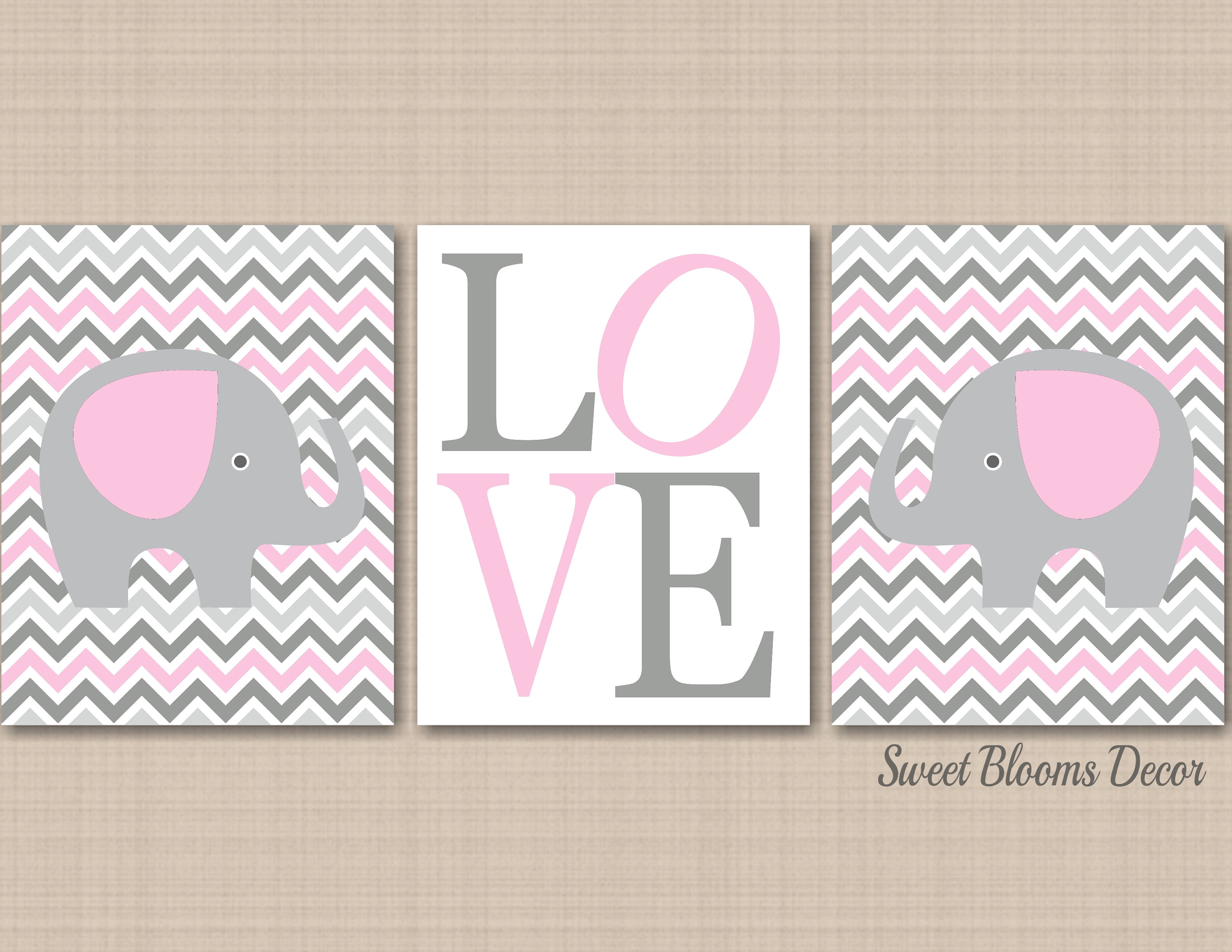 Chevron Elephant Decor