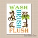 Monkey Bathroom Wall Art Monkey Bathroom Wall Decormonkey - Etsy