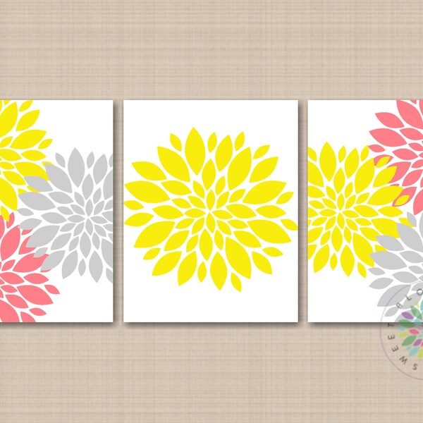 Pink Gray Yellow - Etsy