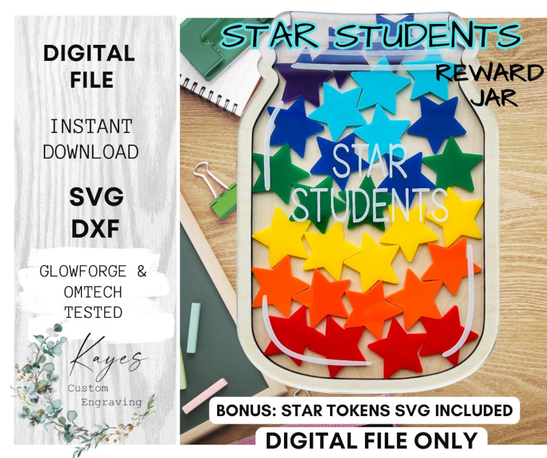 Classroom Teacher Star Jar, Custom Star Jar for Teacher, Reward Jar for ...