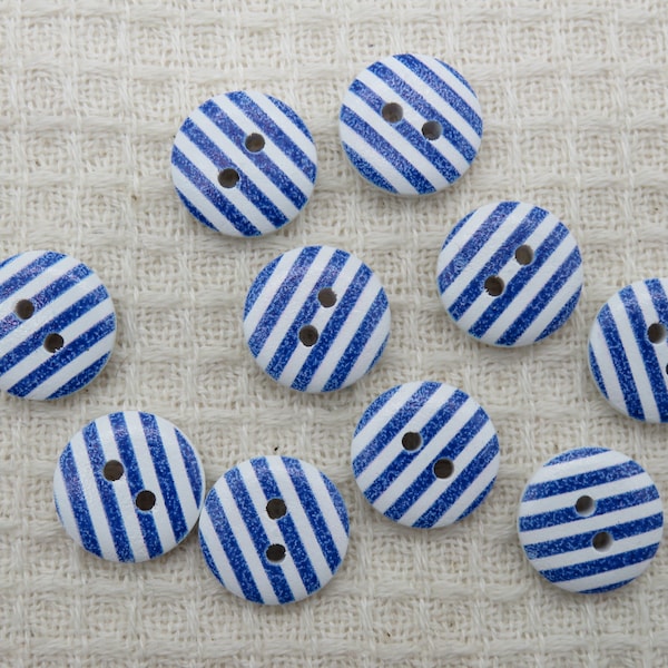 Striped Buttons - Etsy