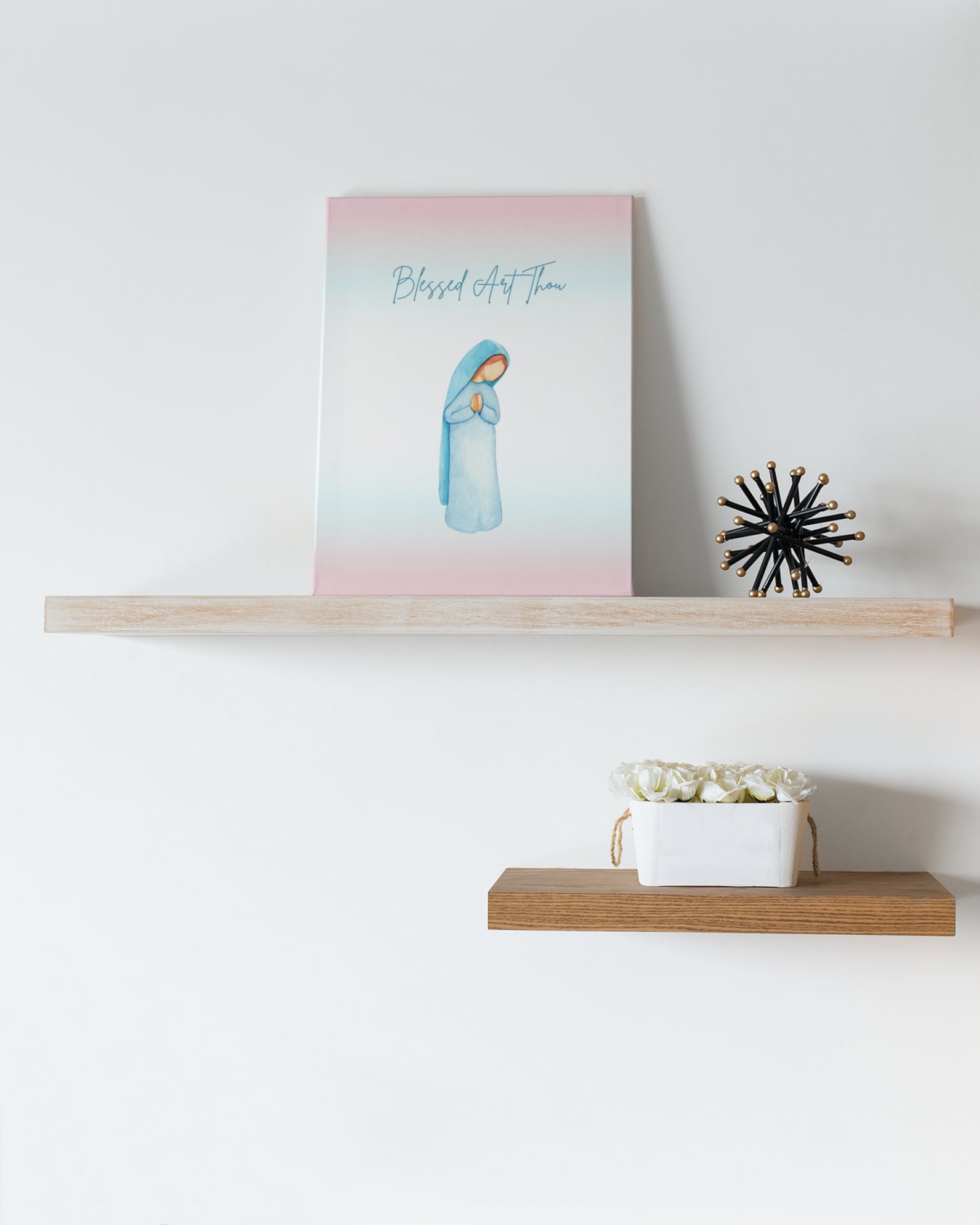 Blessed Art Thou Watercolor Bundle - Blessed Mother Greeting Cards ...