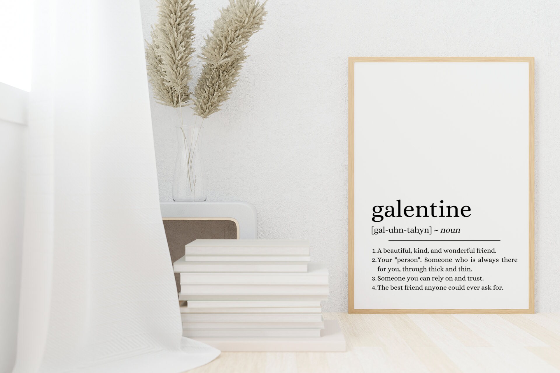 Galentine Definition Print - Galentine's Day - Girlfriends - Wall Art ...