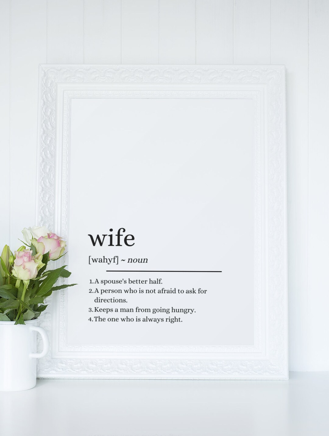 Funny Wife Definition Print - Wedding - Wall Art - Wedding Card ...