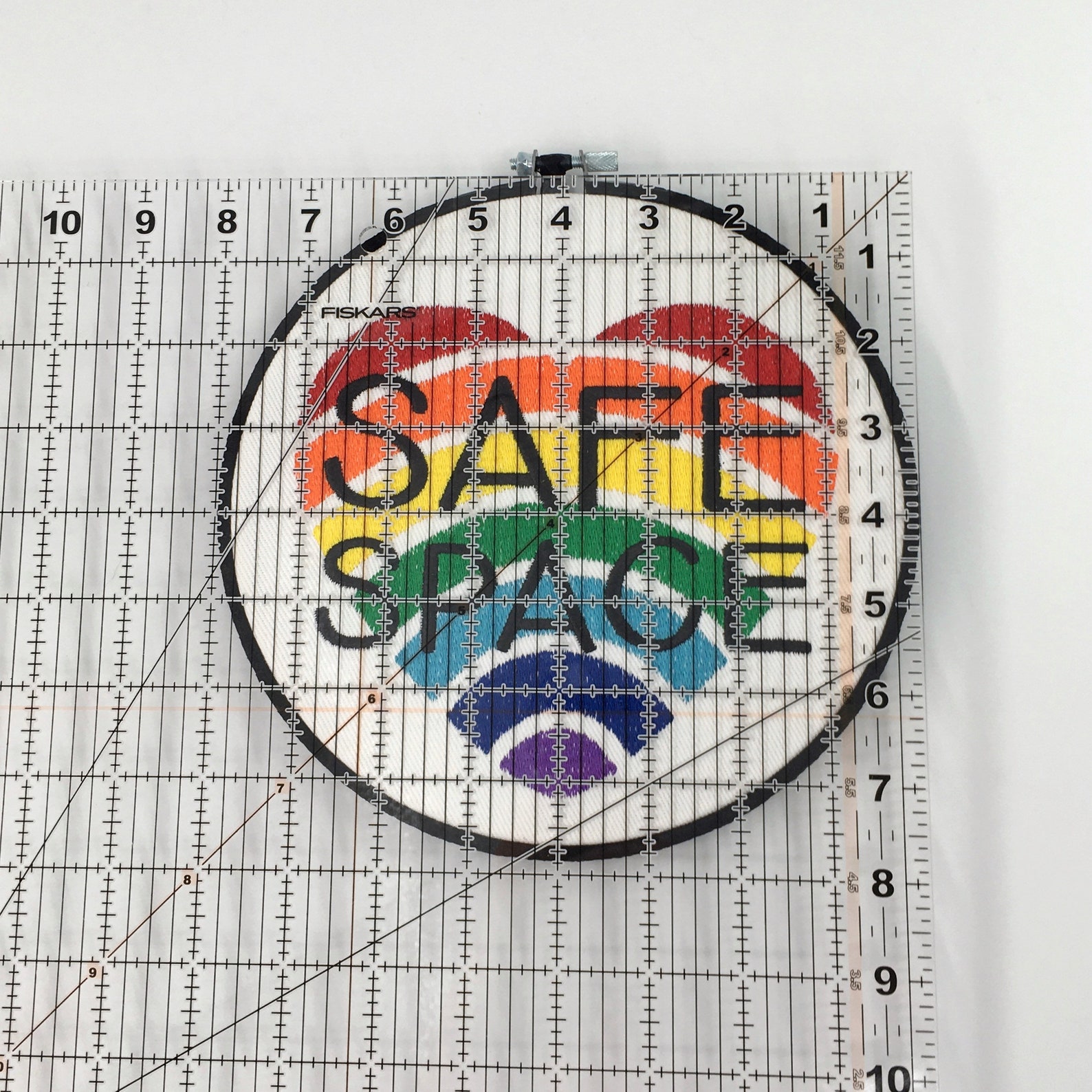 Safe Space Embroidered Hooped Wall Hanging for Business, Office, School ...