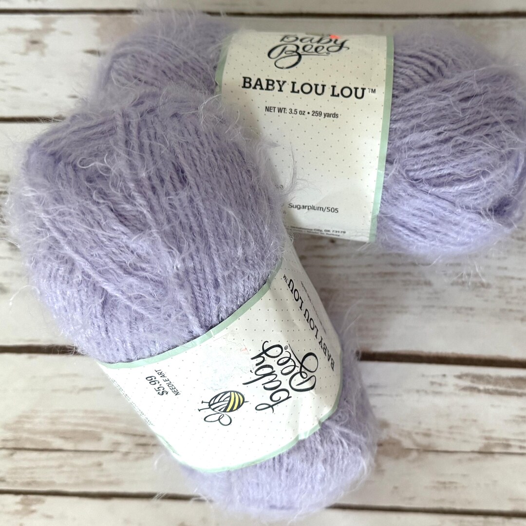 Yarn Bee Baby Lou Lou Sugarplum Color, DK Weight Fluffy Soft Halo ...