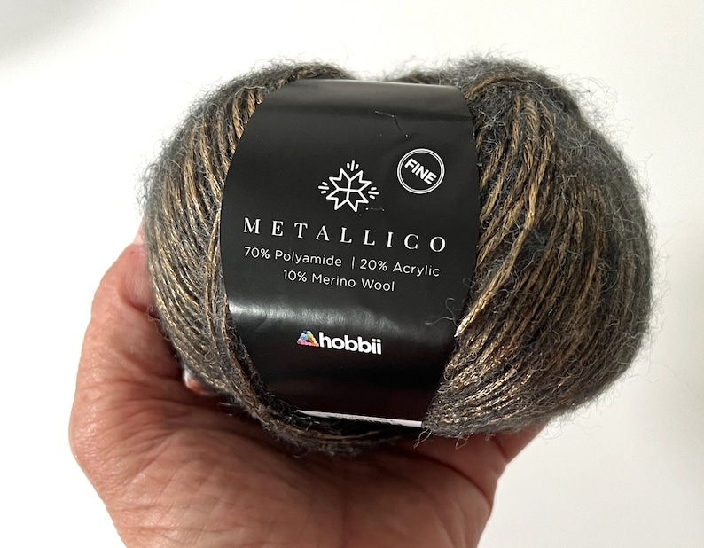 Hobbii Metallico Fine Yarn Choice of 4 Colors Shiny Elegant - Etsy
