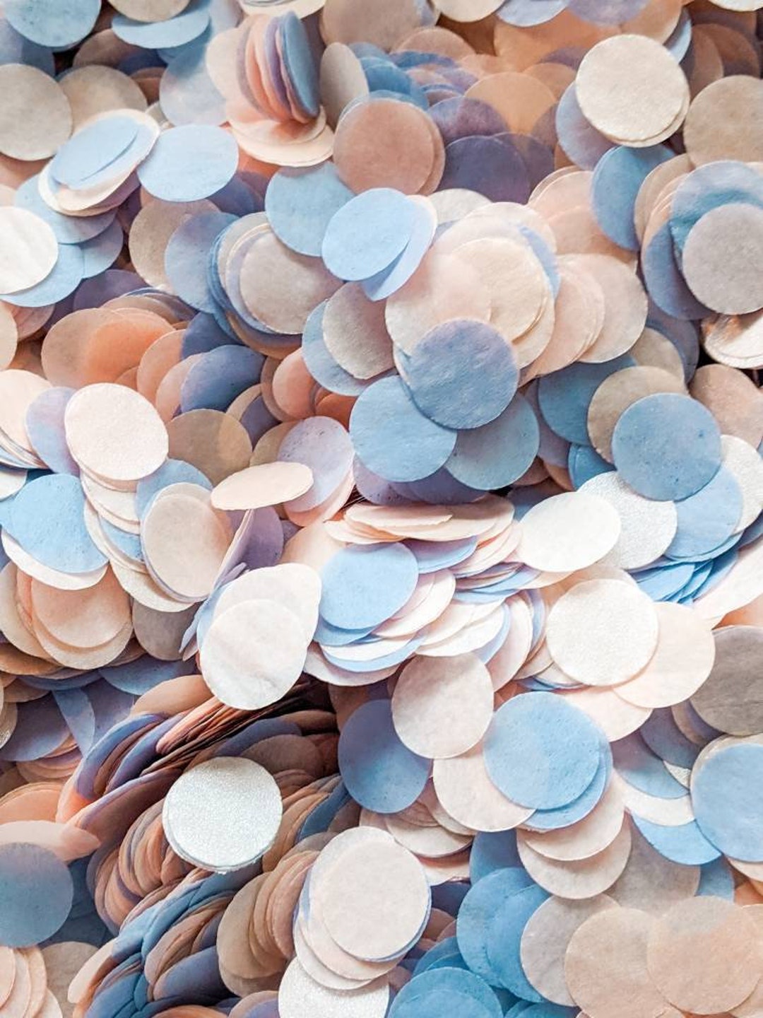 Dusty Blue and Pink Confetti, Bridal Shower Decor, Tissue Paper ...