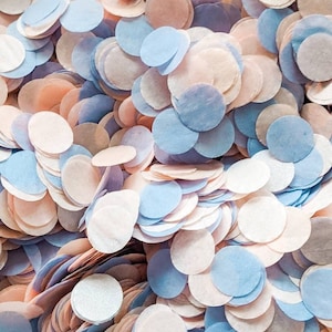 Dusty Blue and Pink Confetti, Bridal Shower Decor, Tissue Paper ...