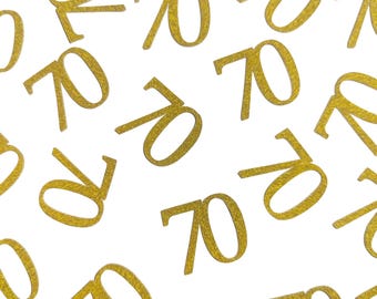 70th Birthday Anniversary Party Glitter Table Confetti Decorations - Etsy