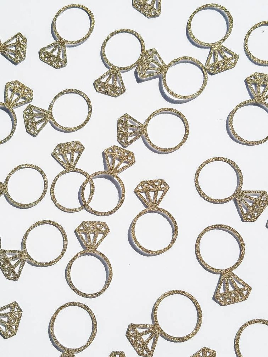 Bridal Shower Confetti, Diamond Ring Confetti, Glitter Ring Confetti ...
