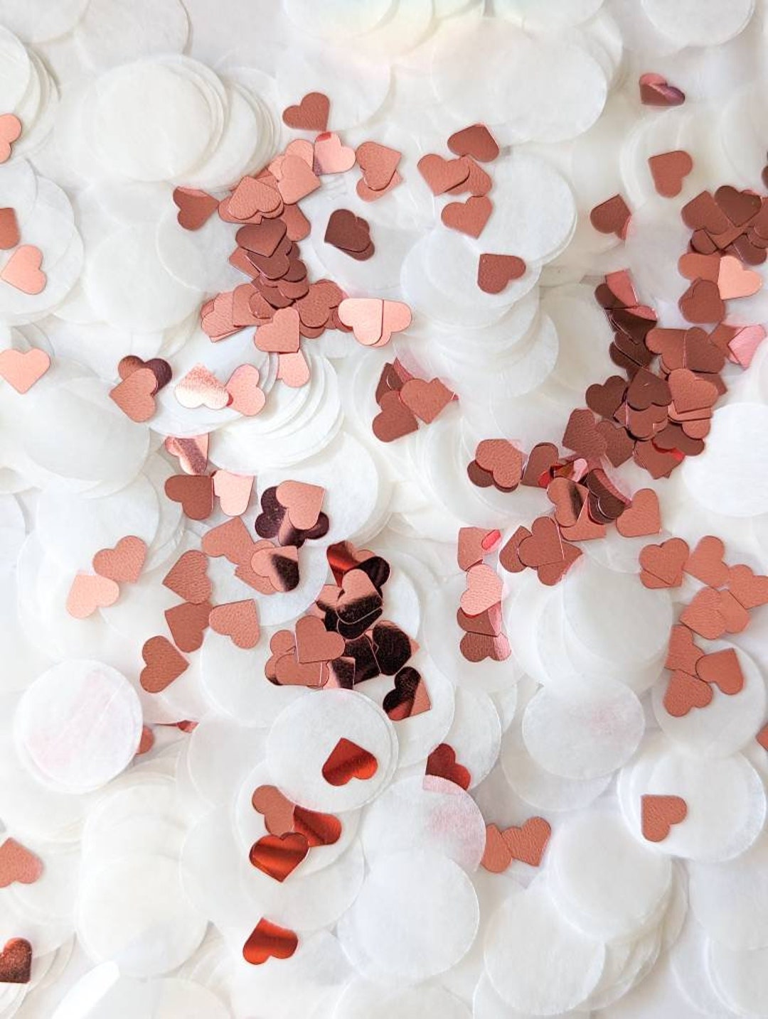 Bridal Shower Confetti, Tissue Paper Confetti, Pink Confetti, Heart ...
