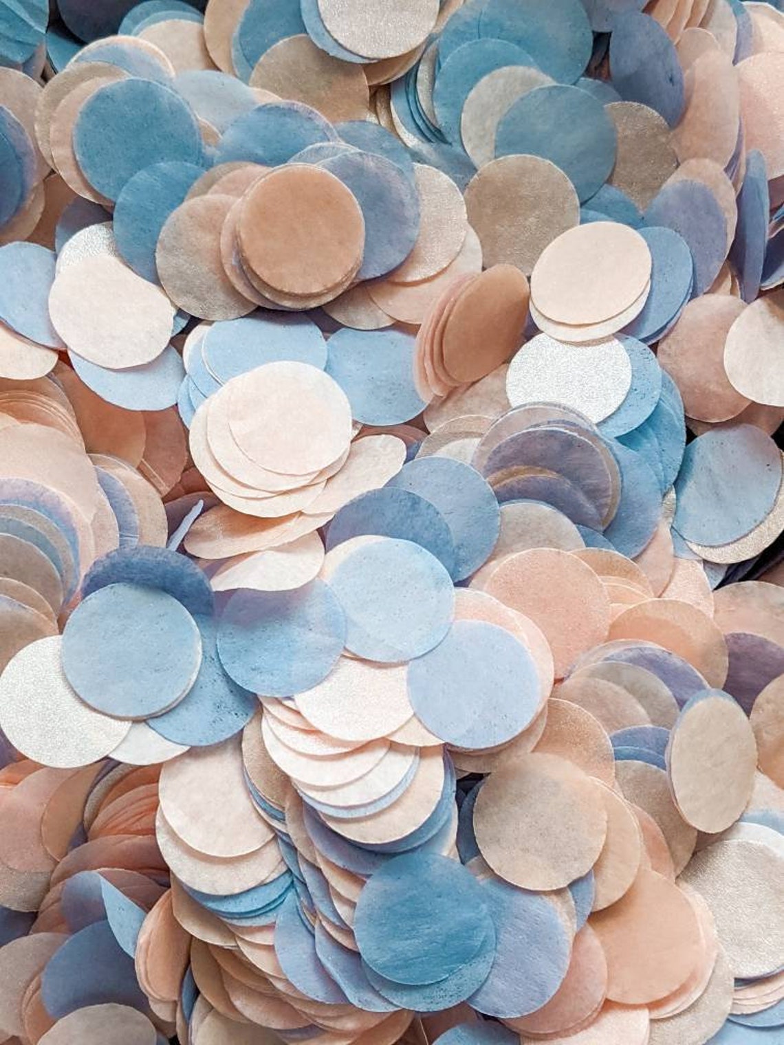 Dusty Blue and Pink Confetti Bridal Shower Decor Tissue - Etsy