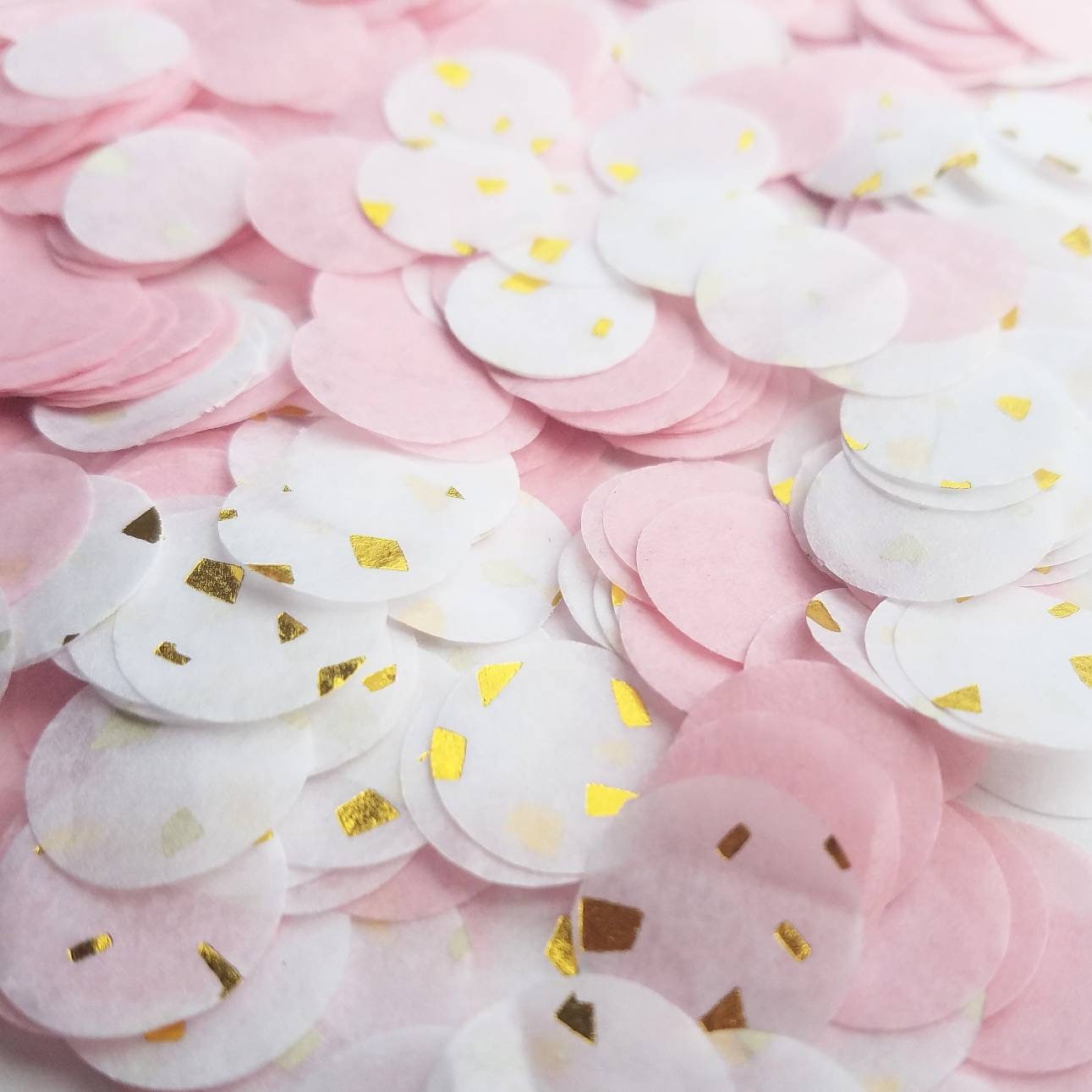 Bridal Shower Confetti round Shape Confetti Pink and | Etsy