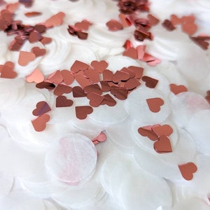 Bridal Shower Confetti, Tissue Paper Confetti, Pink Confetti, Heart ...