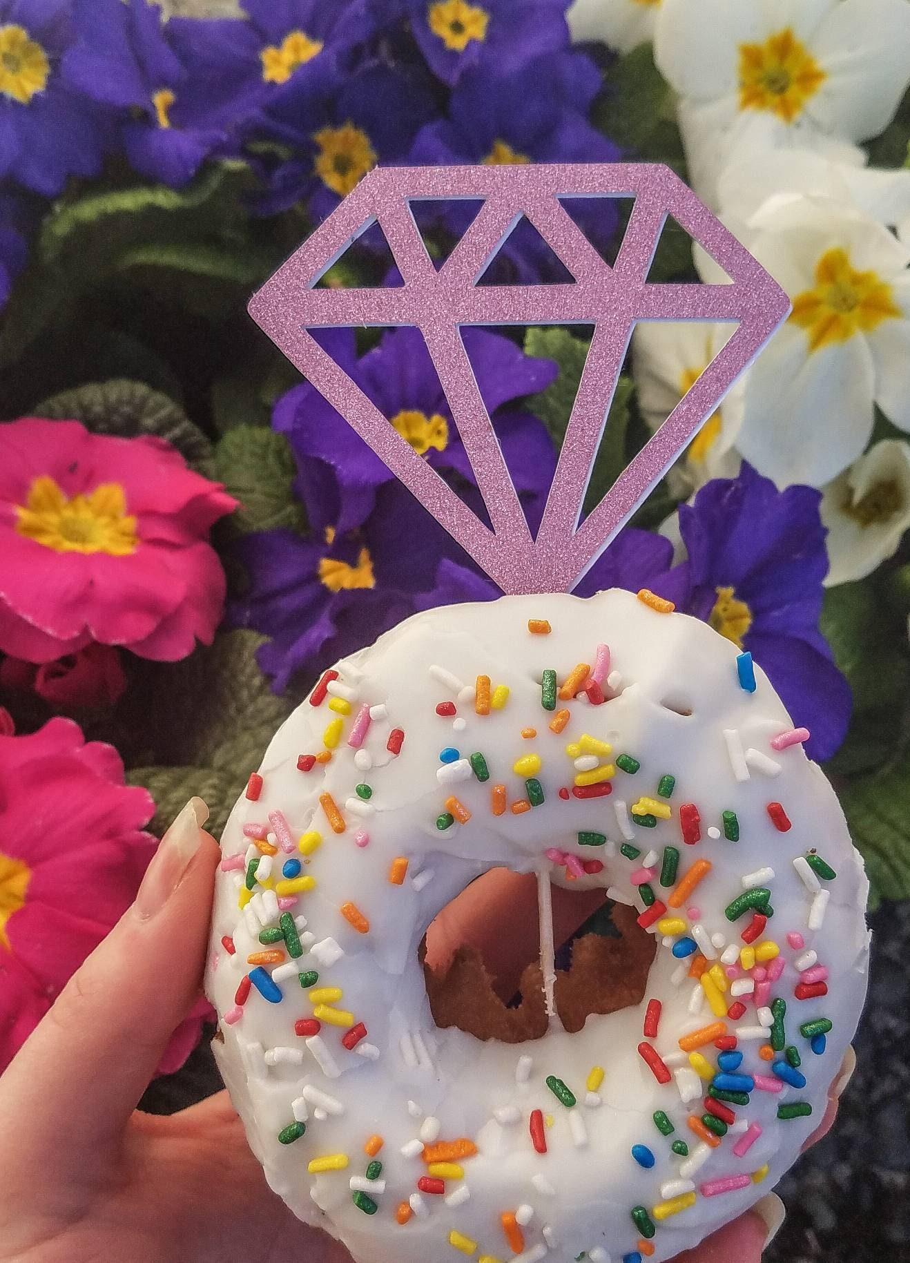 Diamond Doughnut Topper Doughnut Toppers Engagement Ring - Etsy.de