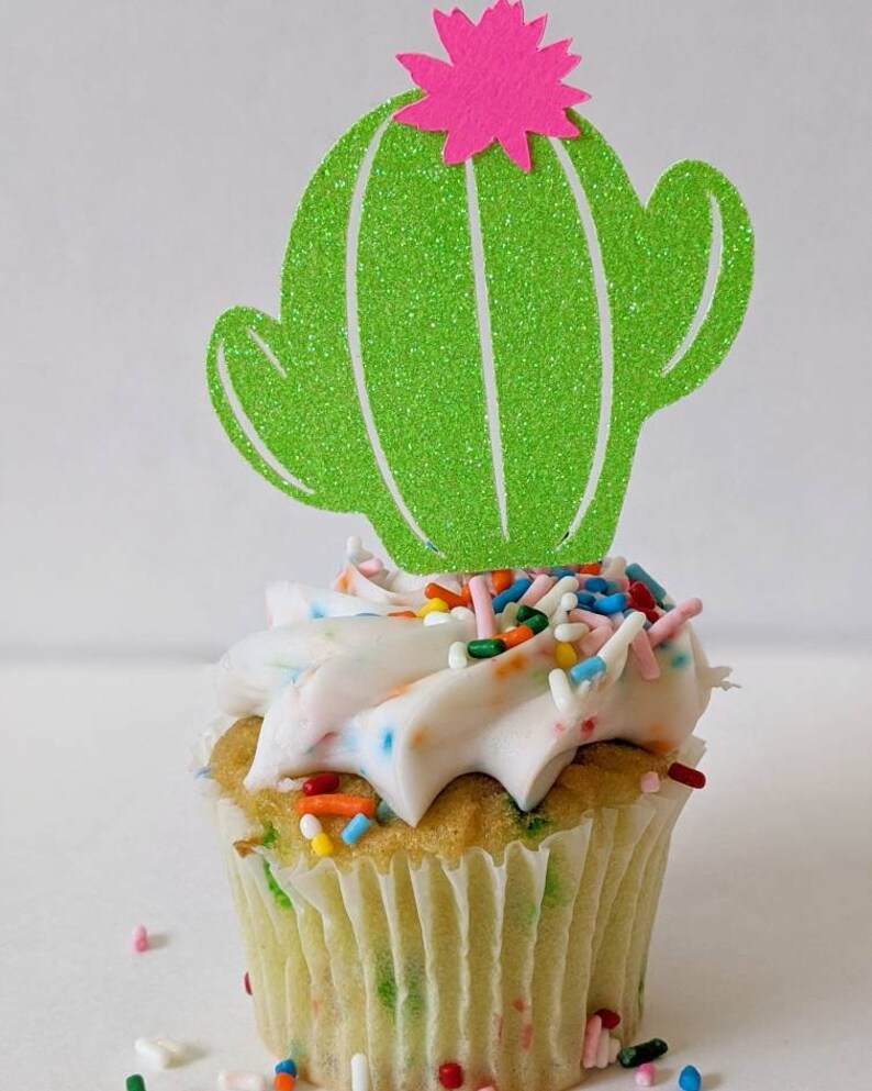 Cactus Cupcake Topper Cactus Theme Baby Shower Birthday | Etsy