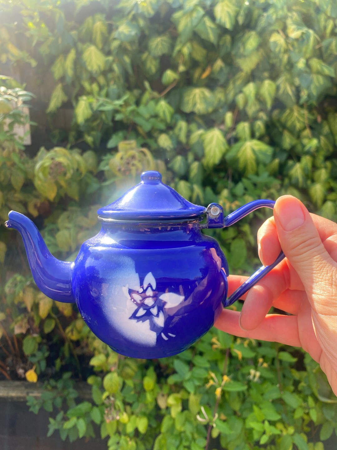 Vintage Blue Enamel Teapot, 0.5L, Small Size, Polish Enamel Teapot - Etsy