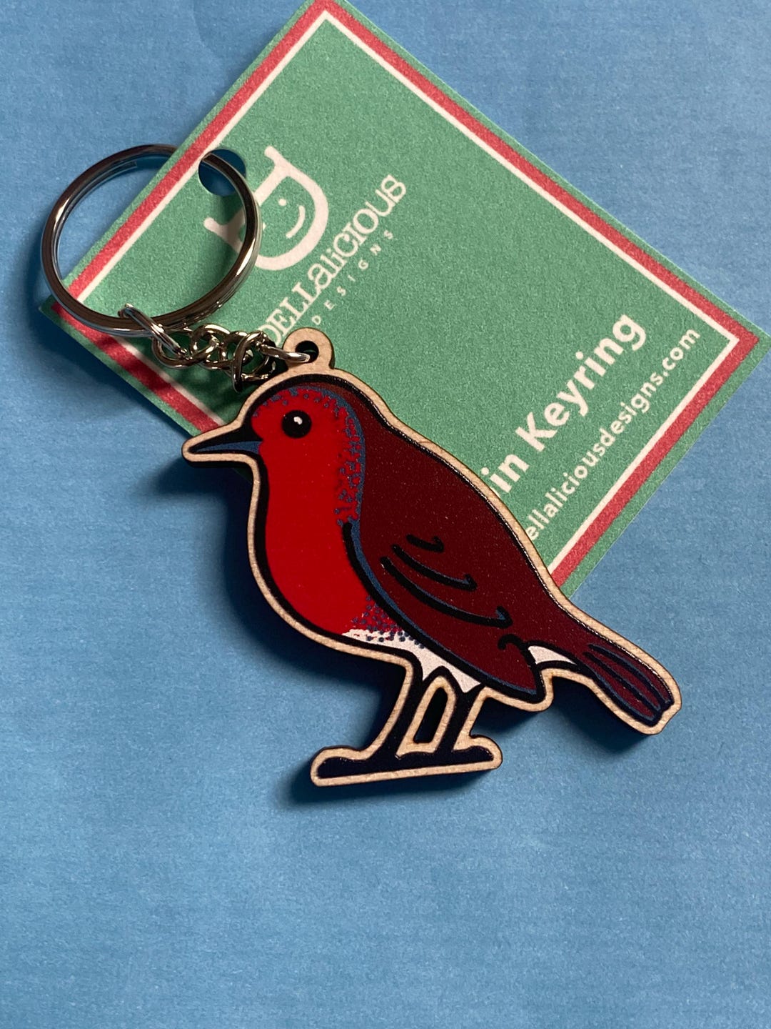 Robin Key Rings, Robin Gifts, Robin Keychain, Wooden Keychain, Gift for ...
