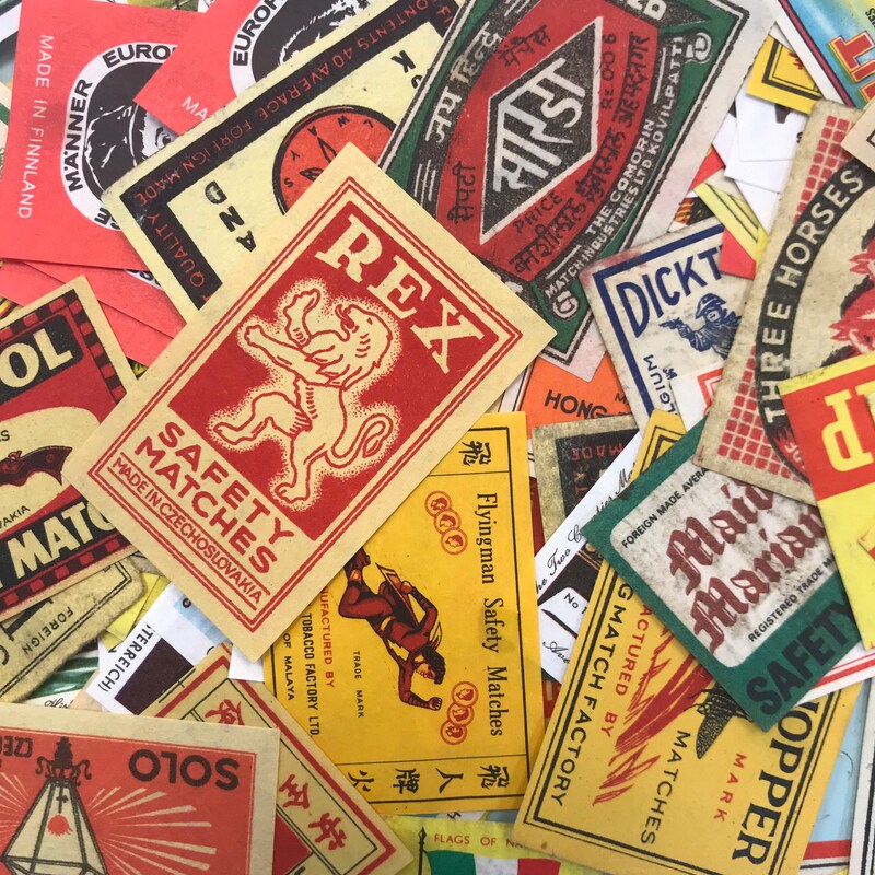 Matchbox Label - Etsy