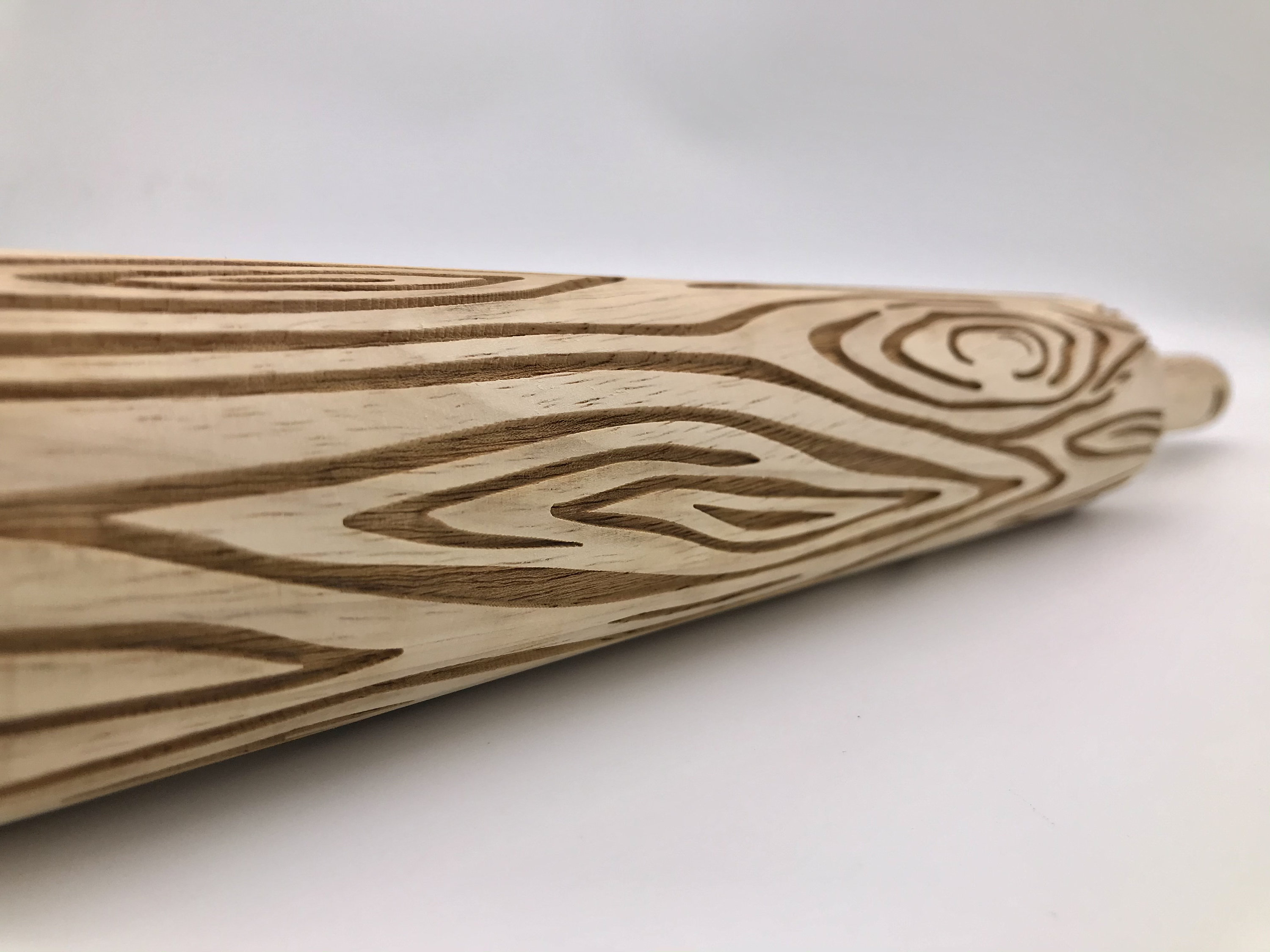 Rolling Pin: Wood Grain | Embossed Cookies Clay Pottery Décor Baking ...