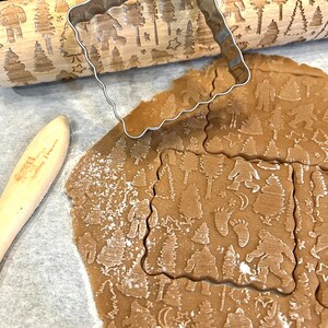 Handcrafted Bigfoot Rolling Pin for Baking, Embossed Cookies & Pottery ...