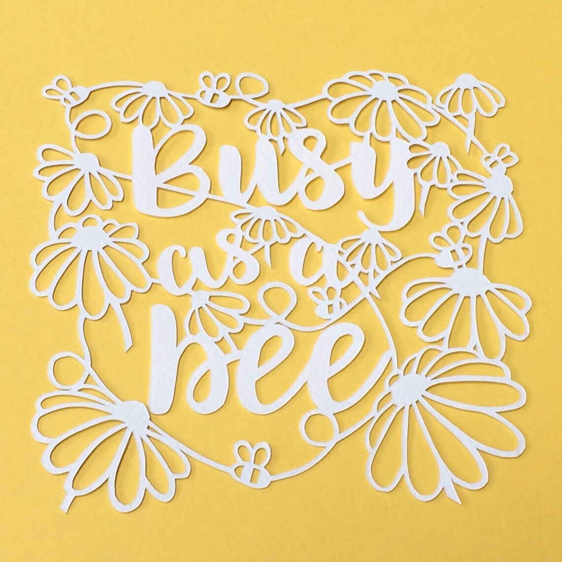 Busy as a Bee, Bees, Flowers, DIY Papercut, Template, Papercut Template ...