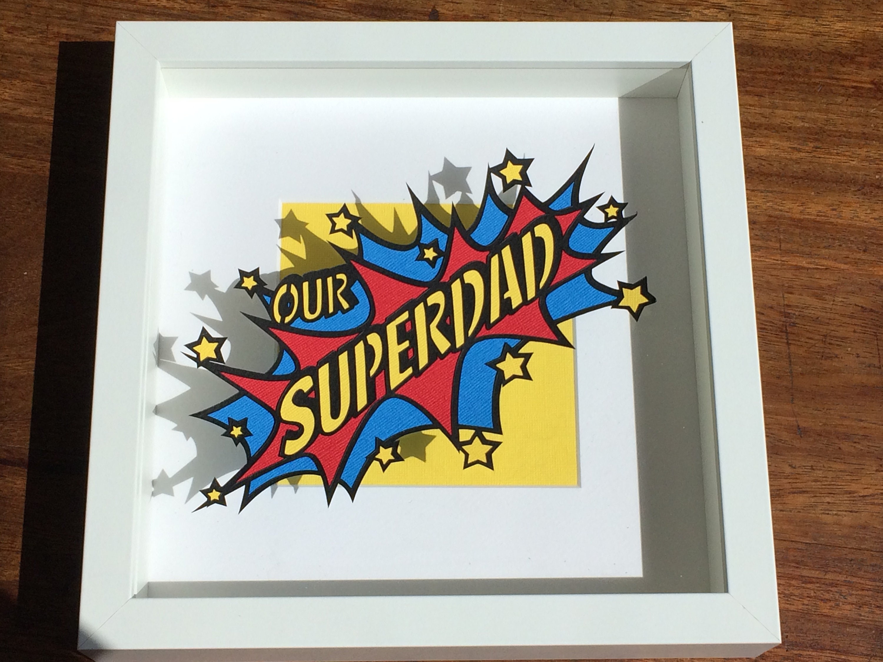 Superdad, Papercutting Template, DIY Template, Superhero, Father's Day ...