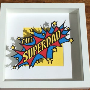 Superdad, Papercutting Template, DIY Template, Superhero, Father's Day ...