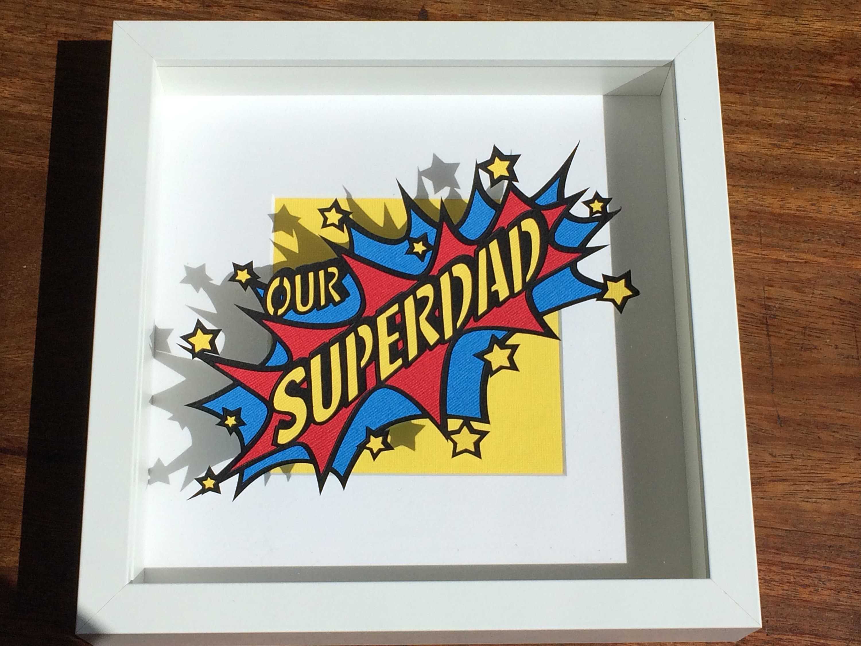 Superdad, Papercutting Template, DIY Template, Superhero, Father's Day ...