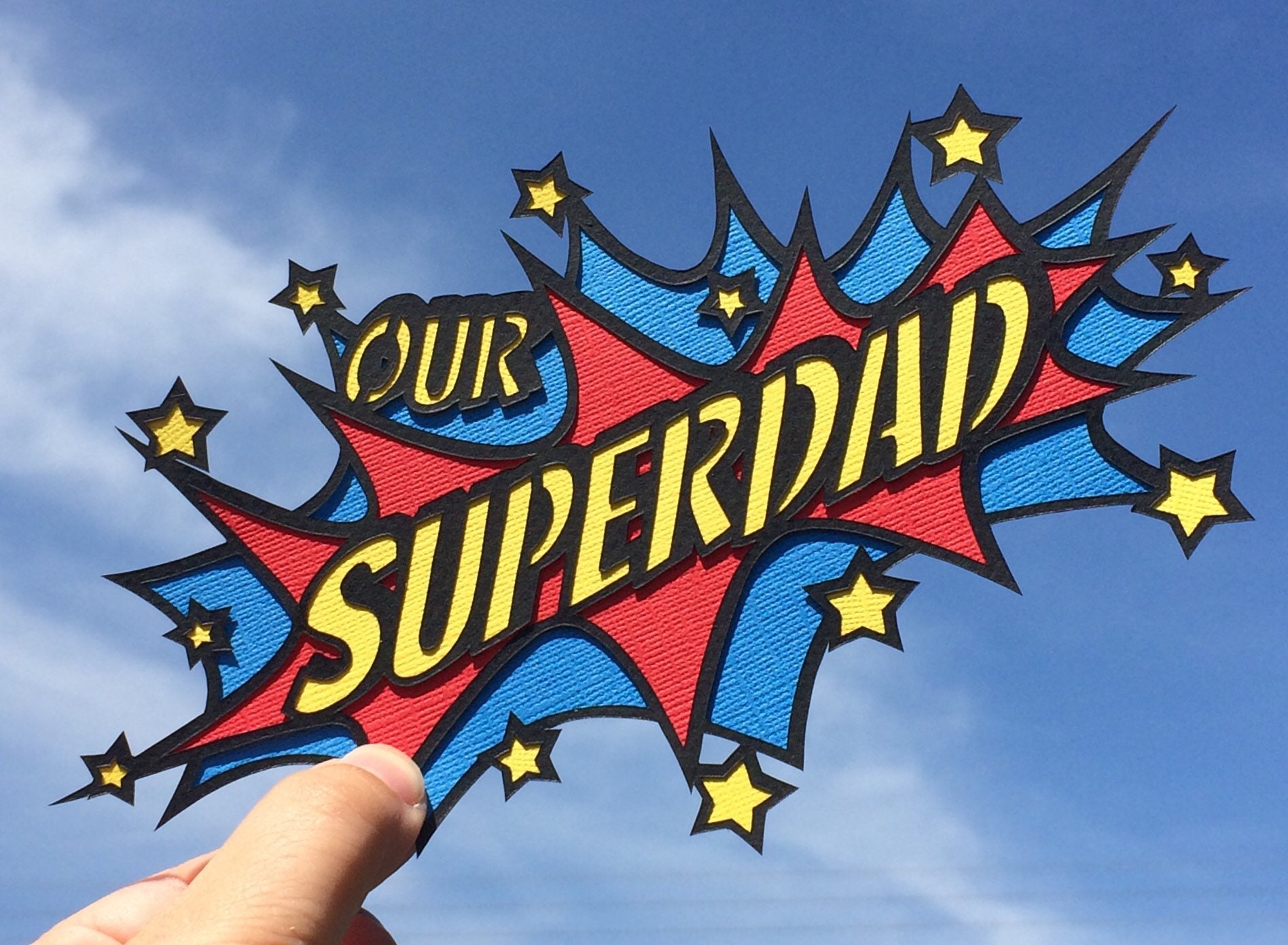 Superdad, Papercutting Template, DIY Template, Superhero, Father's Day ...