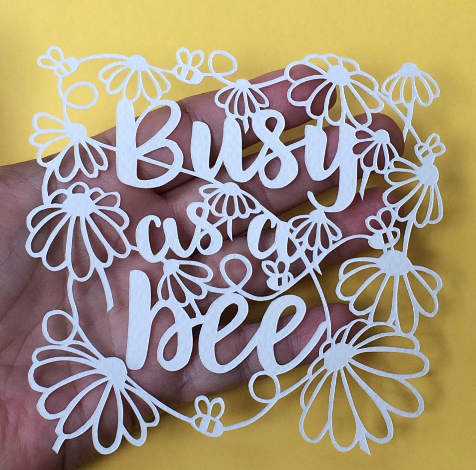 Busy as a Bee, Bees, Flowers, DIY Papercut, Template, Papercut Template ...