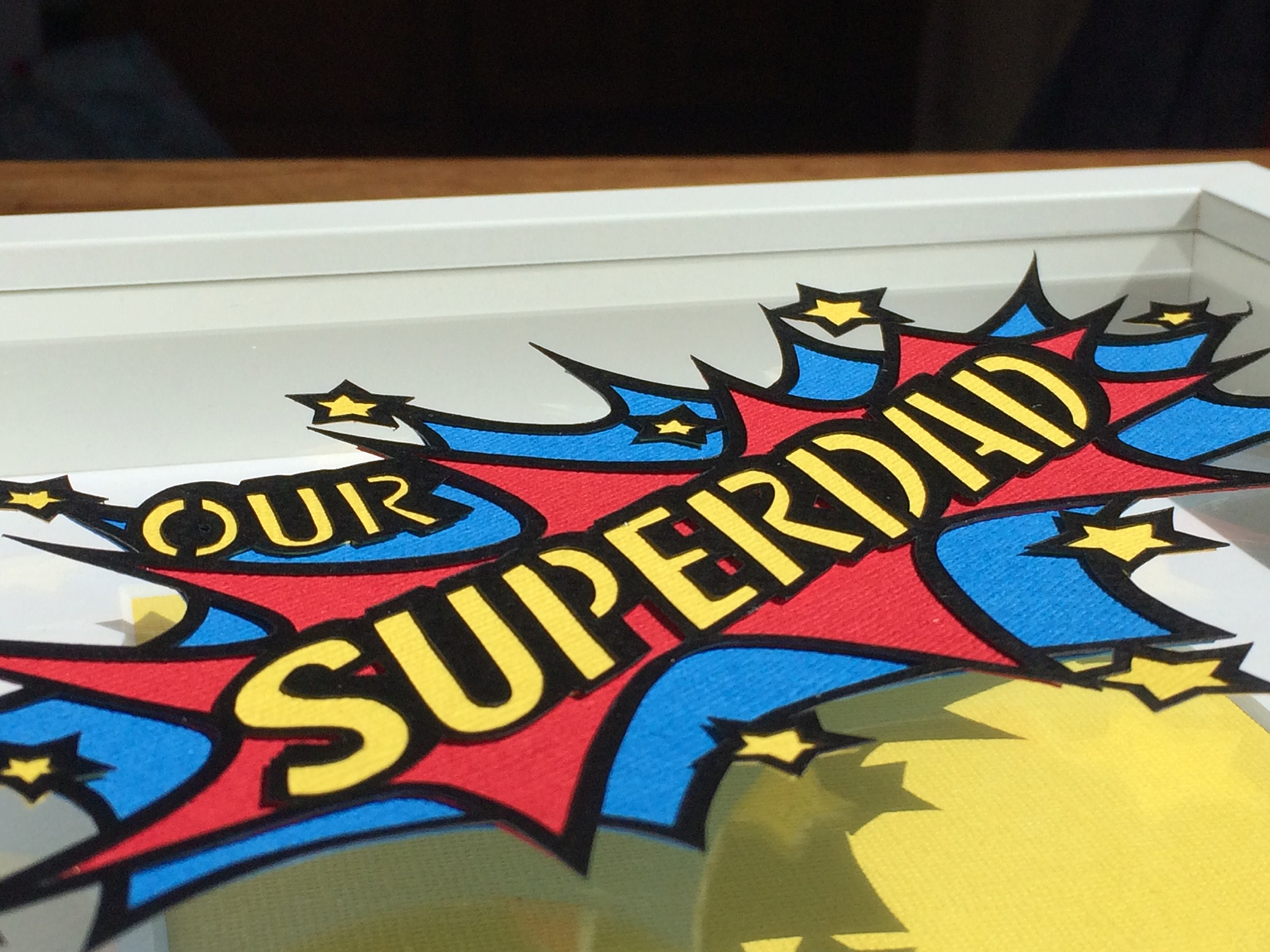 Superdad, Papercutting Template, DIY Template, Superhero, Father's Day ...