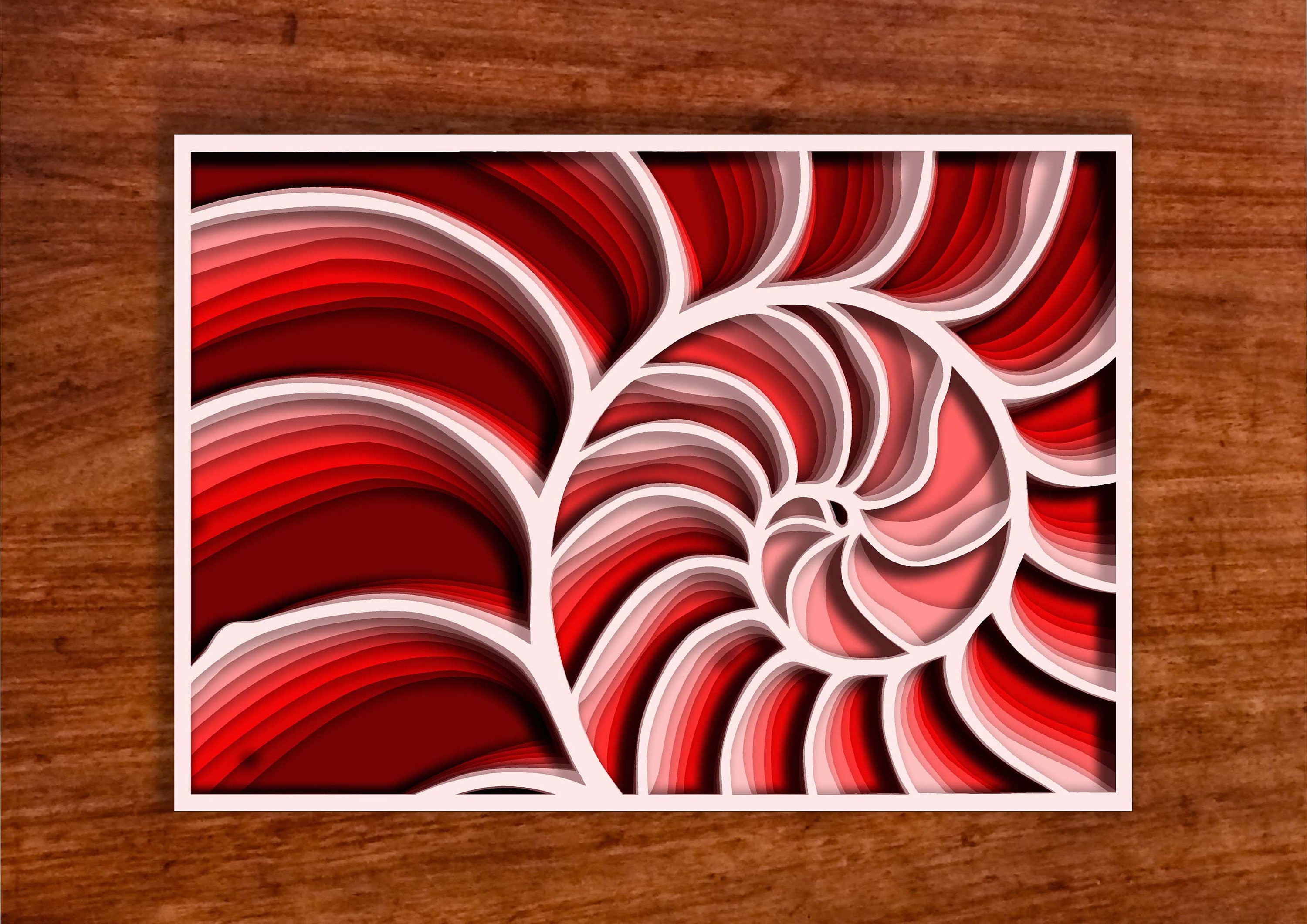 Nautilus, Ammonite, Papercut, Template, Diy Template, Layered Papercut ...