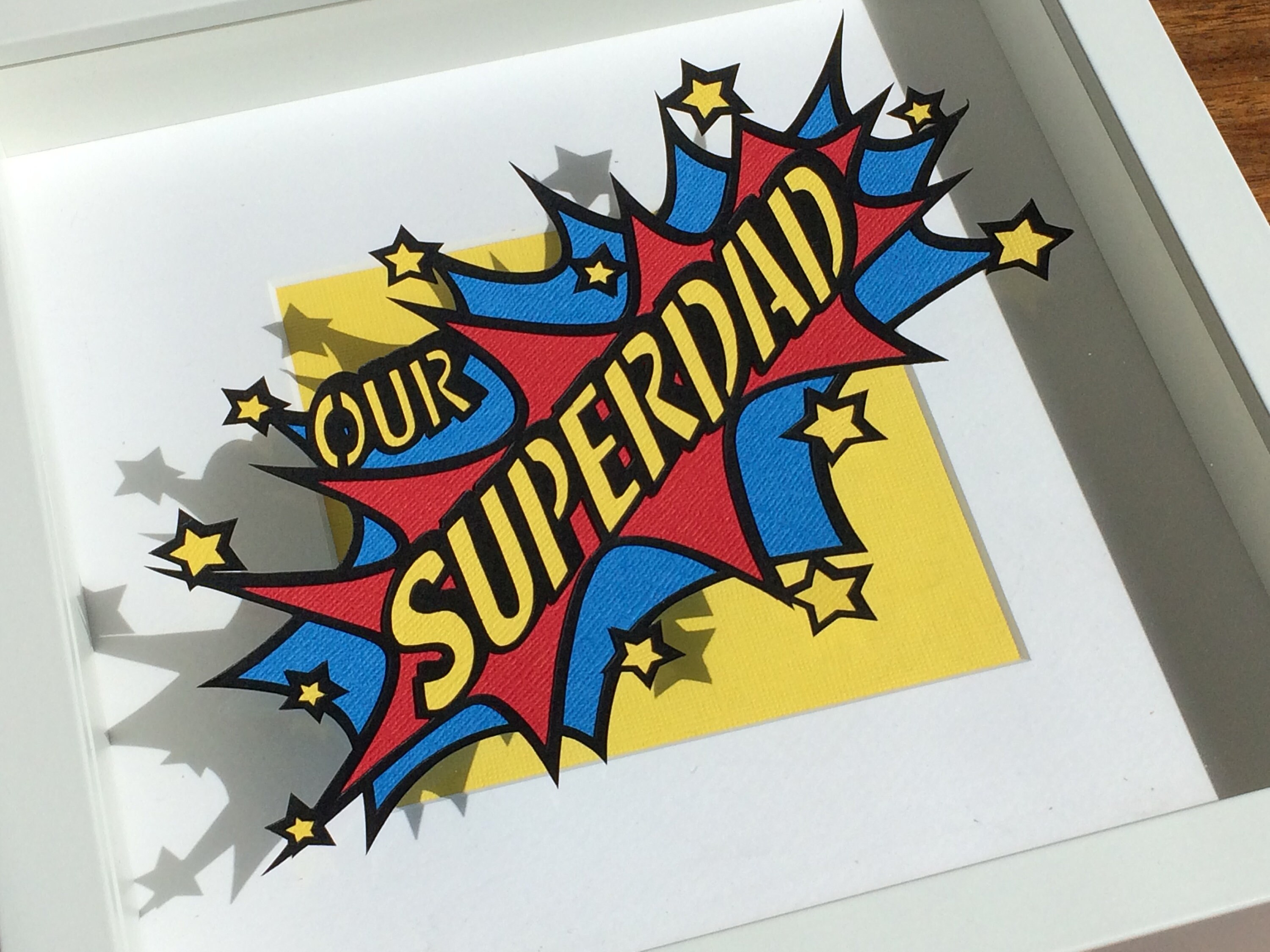 Superdad, Papercutting Template, DIY Template, Superhero, Father's Day ...