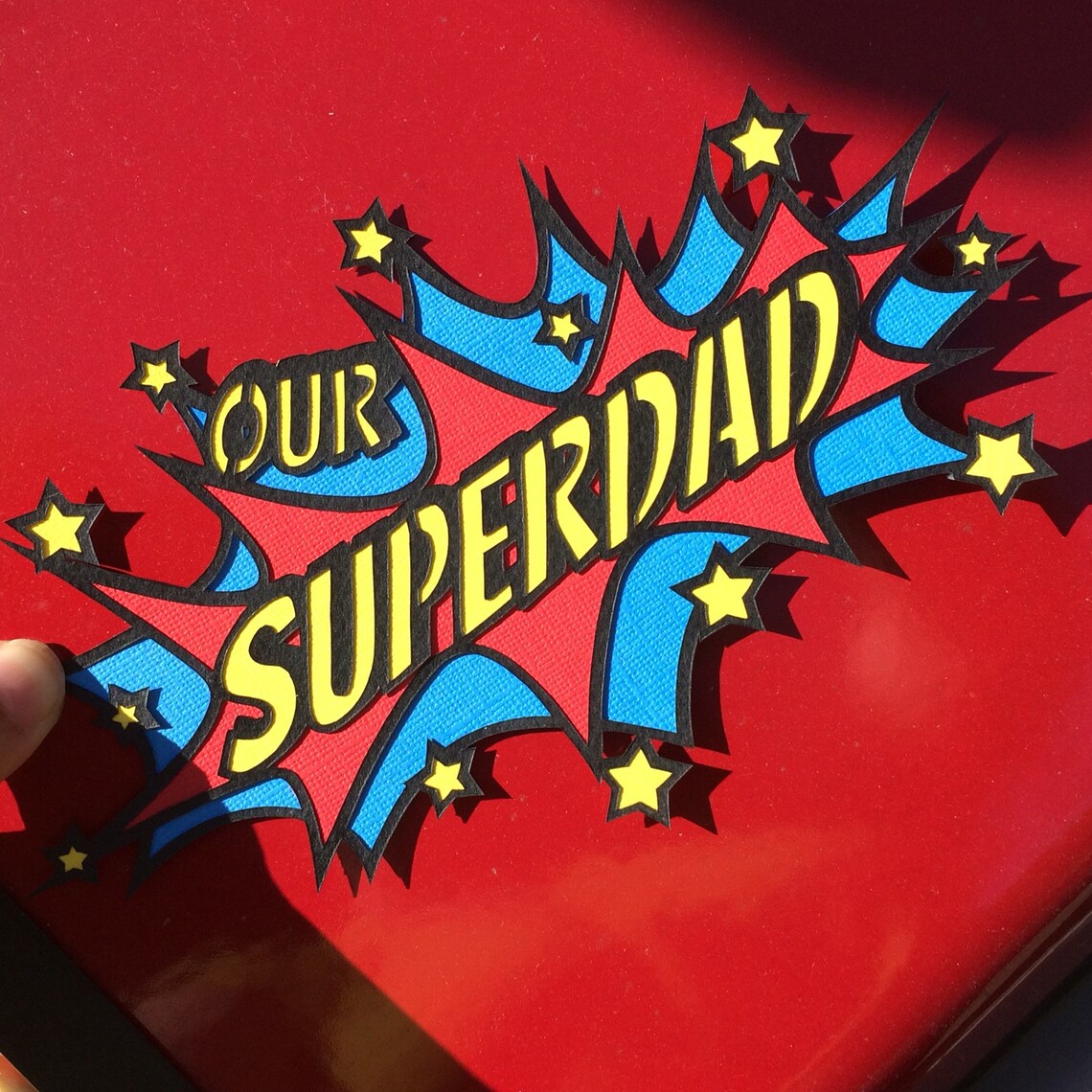 Superdad, Papercutting Template, DIY Template, Superhero, Father's Day ...