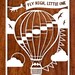Hot Air Balloon, Fly High Little One, Birth Announcement, Papercutting ...