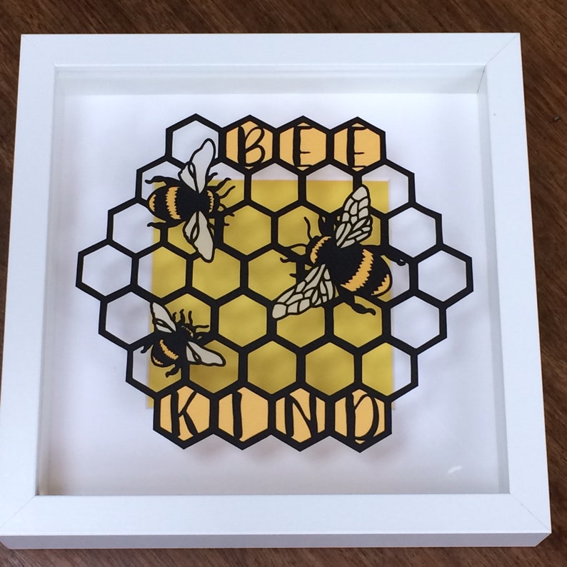 Bee Kind, Papercutting Template, DIY Template, Bees, Hive, Be Kind ...