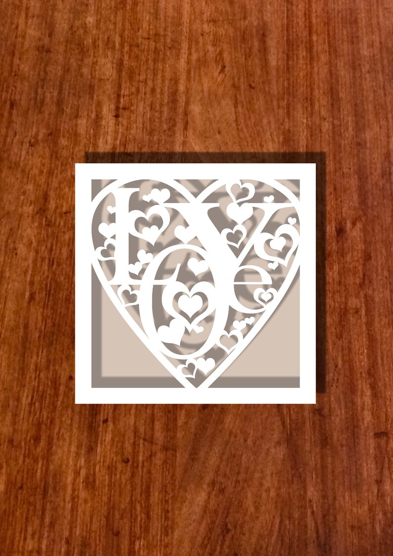 Love, Hearts, DIY Papercut, Template, Papercut Template, Valentine Gift ...