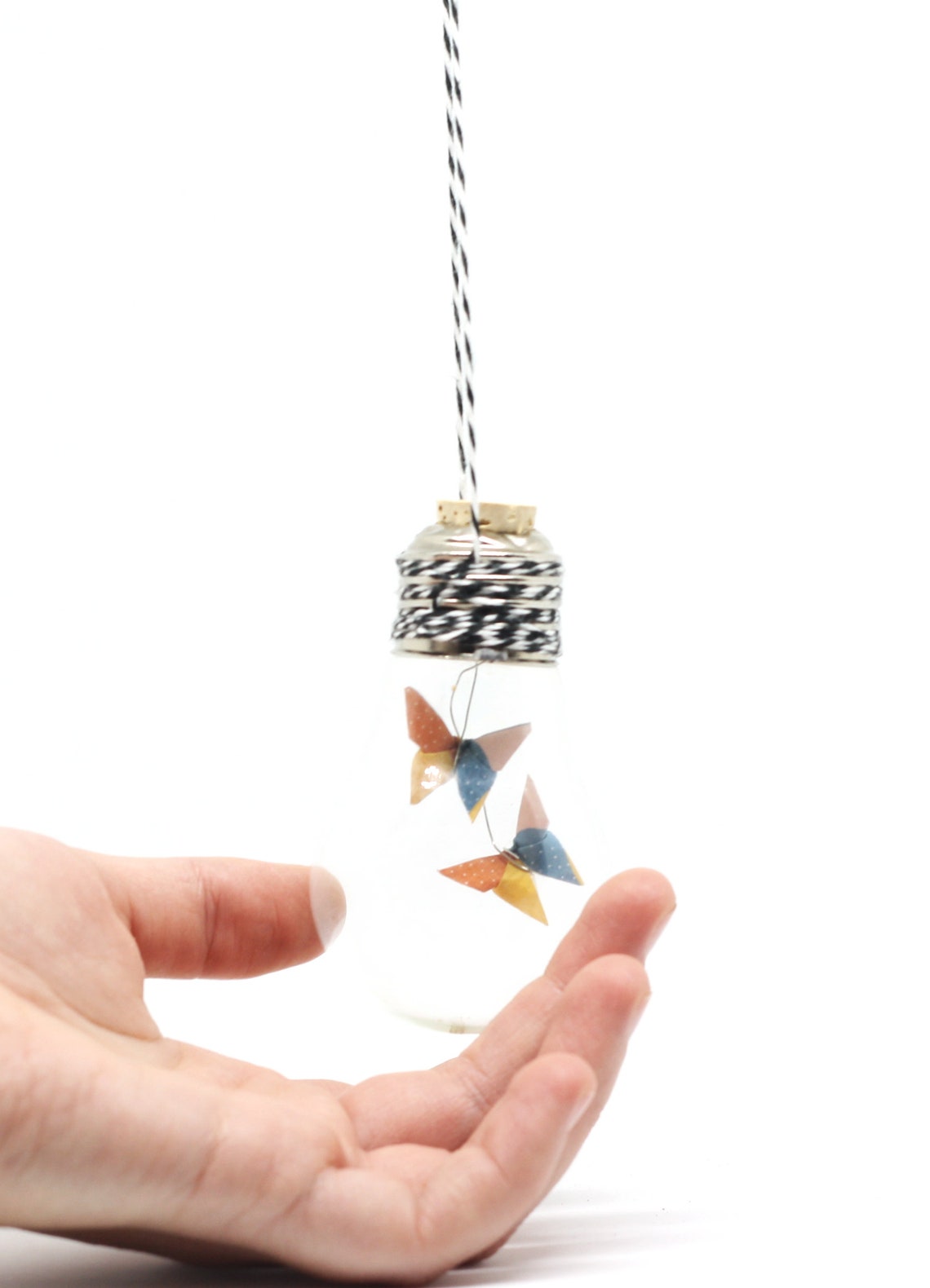 Origami Bulb X Paper Butterflies / Colorful Butterflies / - Etsy