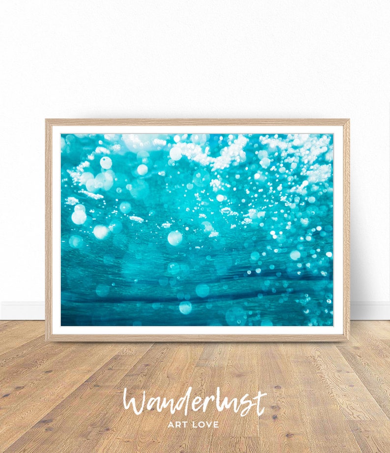 Underwater Art Print Sea Water Photo Large Poster Abstrac - Etsy