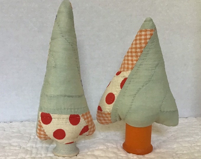 Mini Quilt Trees With Vintage Thread Spools, Set of 2 - Etsy