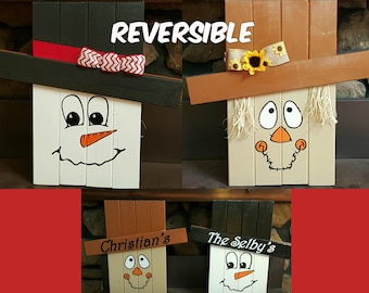 Reversible Scarecrow/ Snowman - Etsy