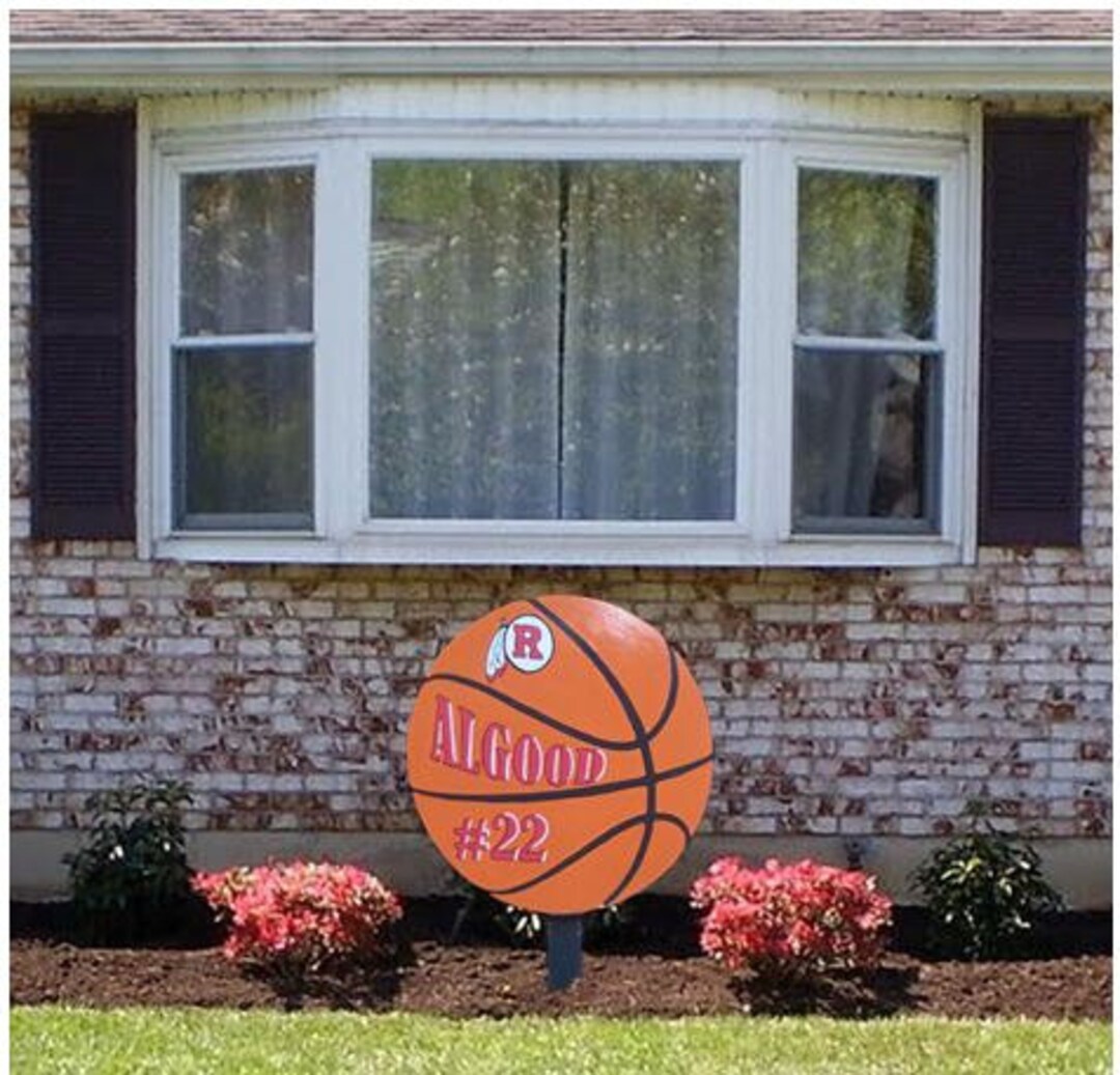 Basketball Wooden Yard Art Sign All Sports Can Be Done and Personalized ...
