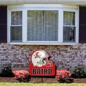 Custom Football Helmet Yard Sign – Personalized Wooden Sports Decor ...