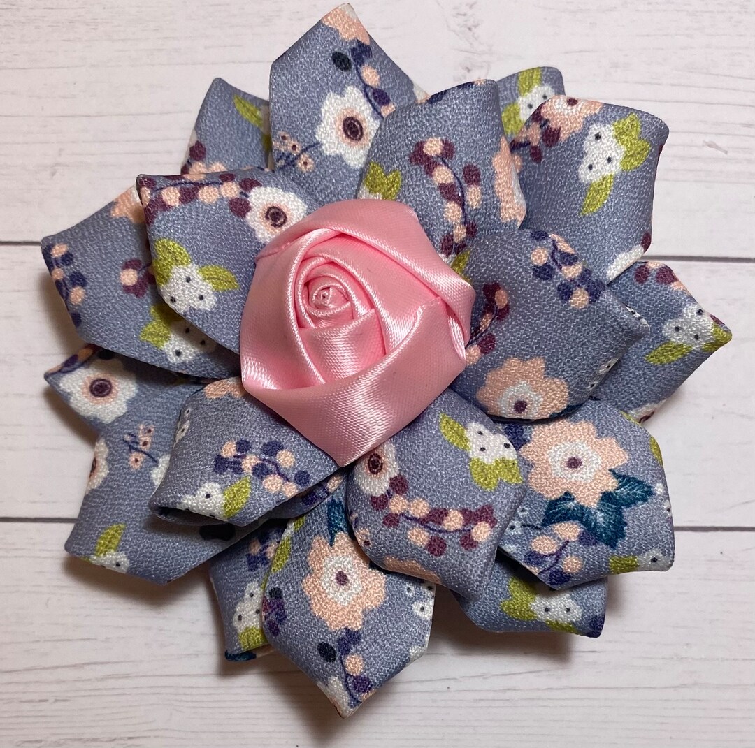 Flower Hair Bow, Flower Bow, Periwinkle Bow, Hair Bow, Beautiful Bow ...