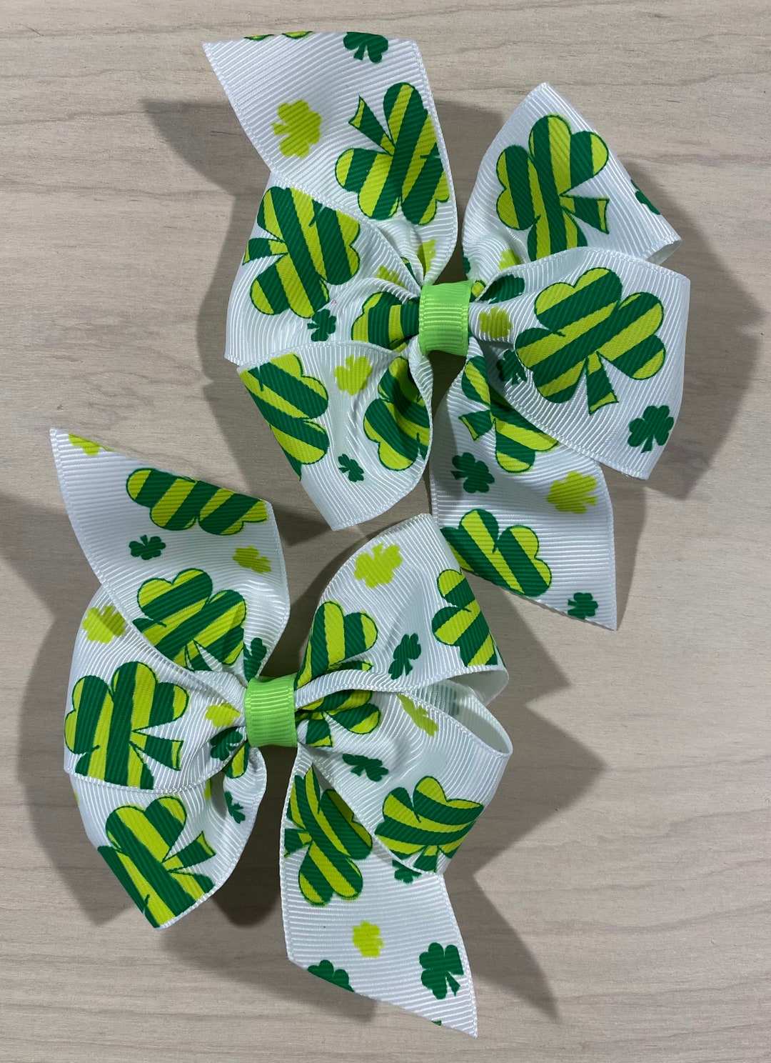 St. Patrick’s Day Hair Bow, St. Patrick’s Day Bows, Two Bows with this ...