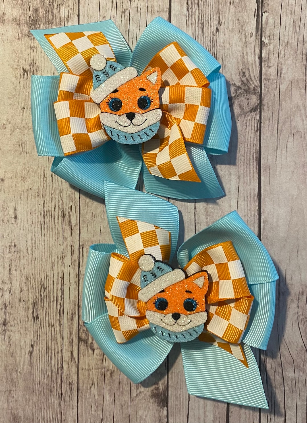 Fox Hair Bows, Fox Bows, Fox Bows, Fox Hair Bows, Snow Hair Bows, Snow ...